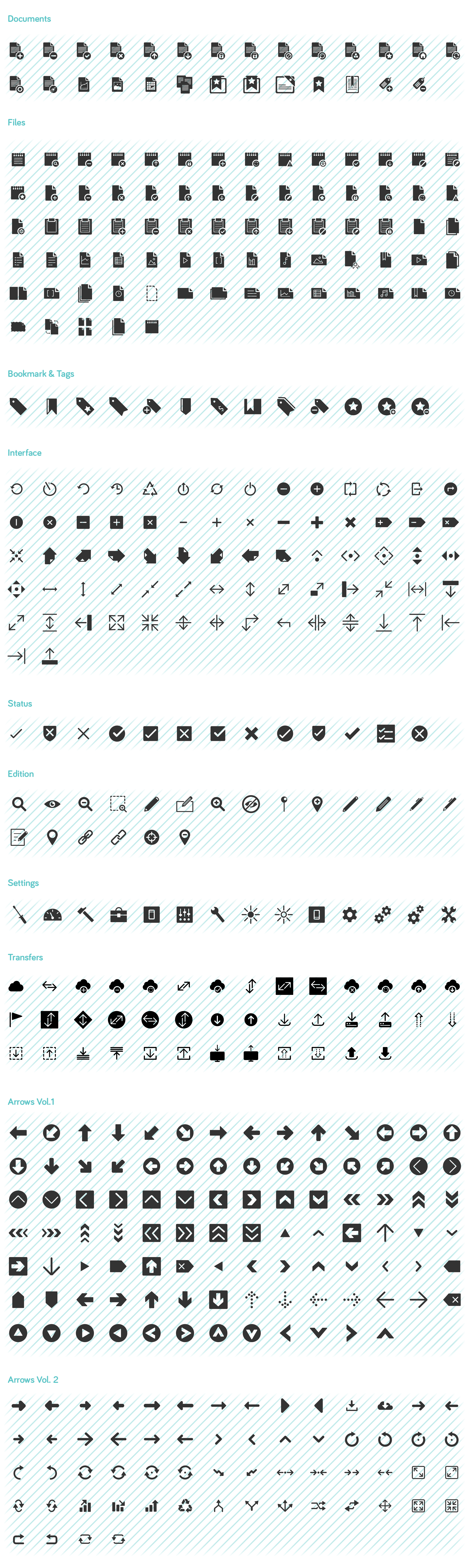 Glyph Icons Set - Round Icons