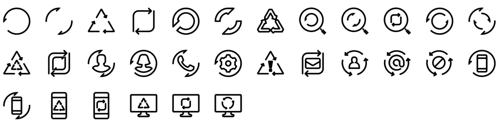 7,000 Native line icons pack - Round Icons Premium