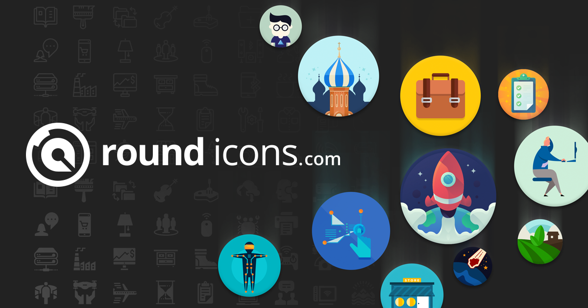 UI Banners Vector Illustrations in SVG AI and PNG - Round Icons