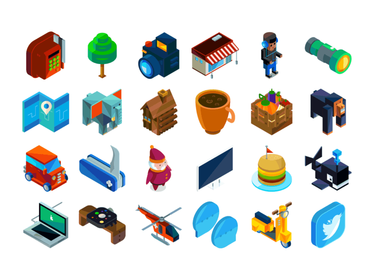 Round Icons - 45,000 Premium Icon Packed in One Bundle Flat Line Glyph