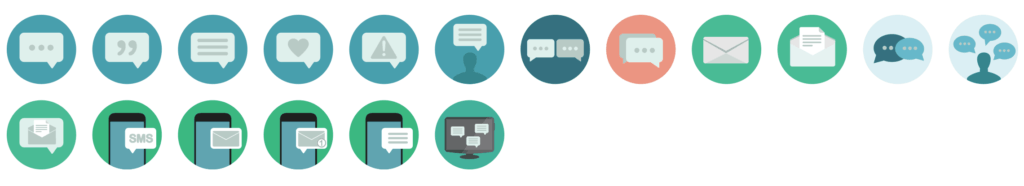 2500 Flat Icons Vector Set Royalty Free