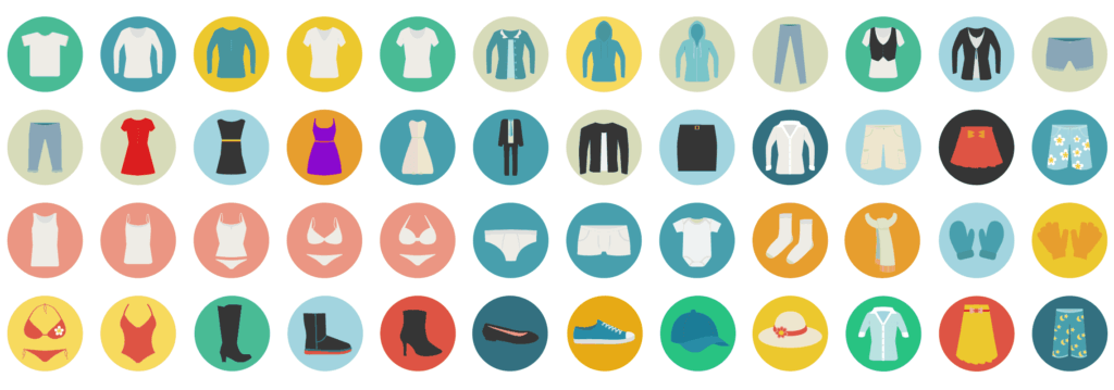 2500 Flat Icons Vector Set Royalty Free