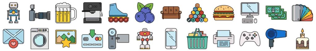 155 Vector social media responsive icons set on Round Icons