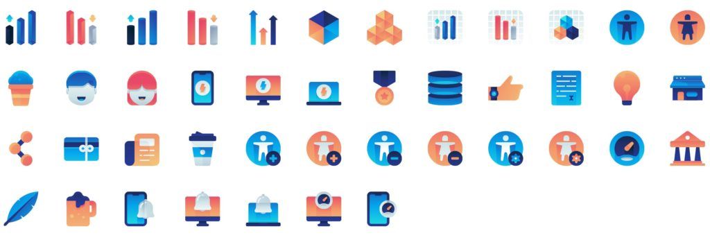 Gradient Icons Pack - 1000 Modern icons for websites and apps