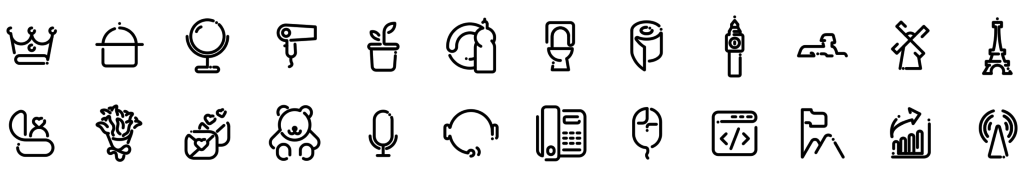 100 Free vector line Minimal icons set on Round Icons Website