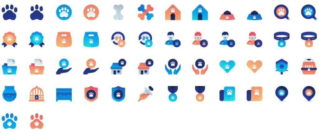 Gradient Icons Pack - 1000 Modern icons for websites and apps