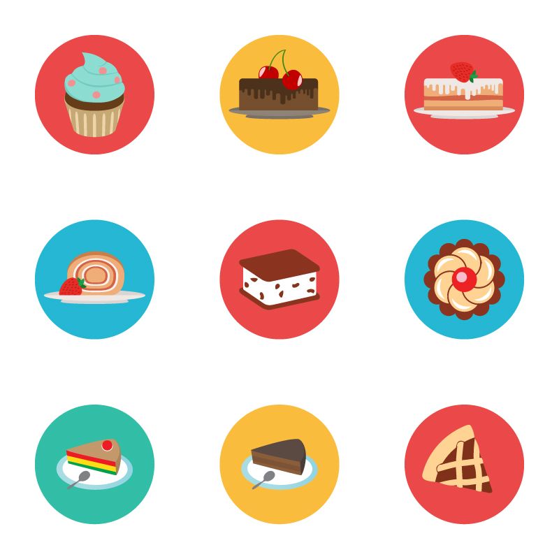 2500 Flat Icons Vector Set Royalty Free