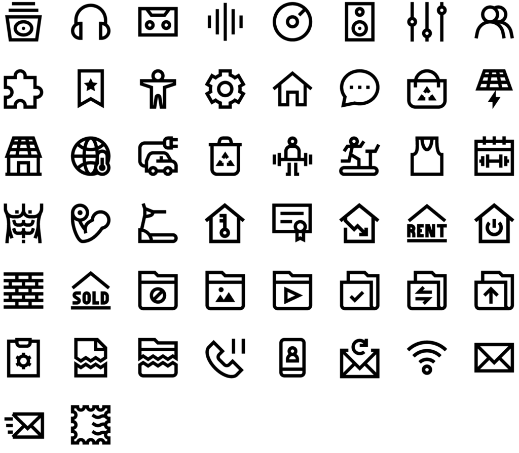 Free Mini Bold Line Icons - Round Icons
