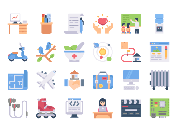 Round Icons - 45,000 Premium Icon Packed in One Bundle Flat Line Glyph