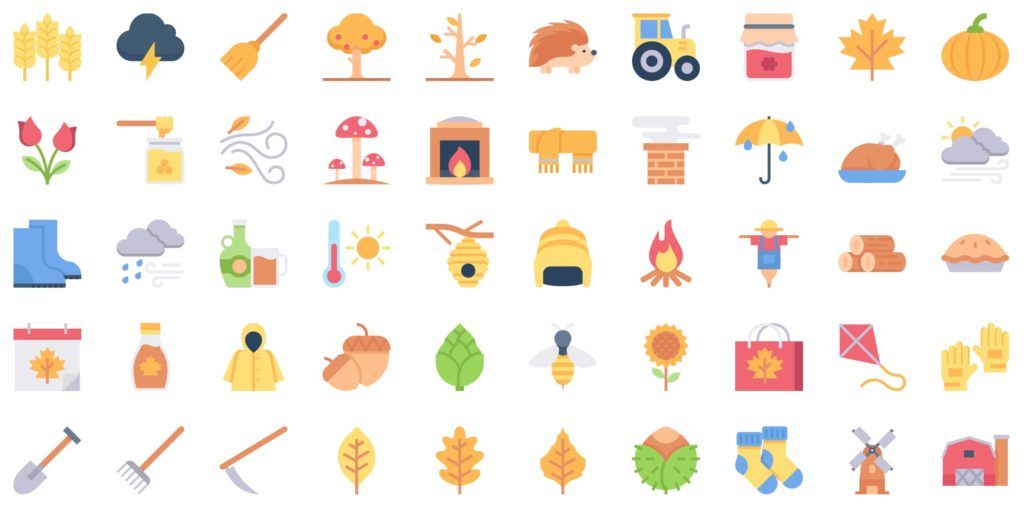 Flat Vector Icons Pack Vol 5 - Round Icons