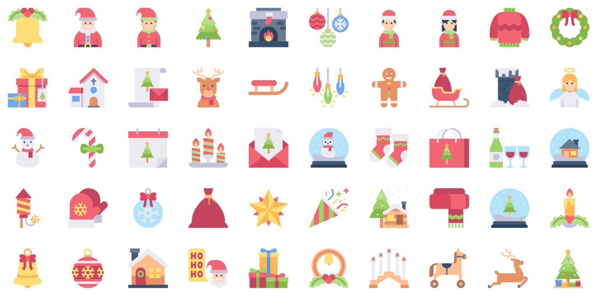 Flat Vector Icons Pack Vol 5 - Round Icons