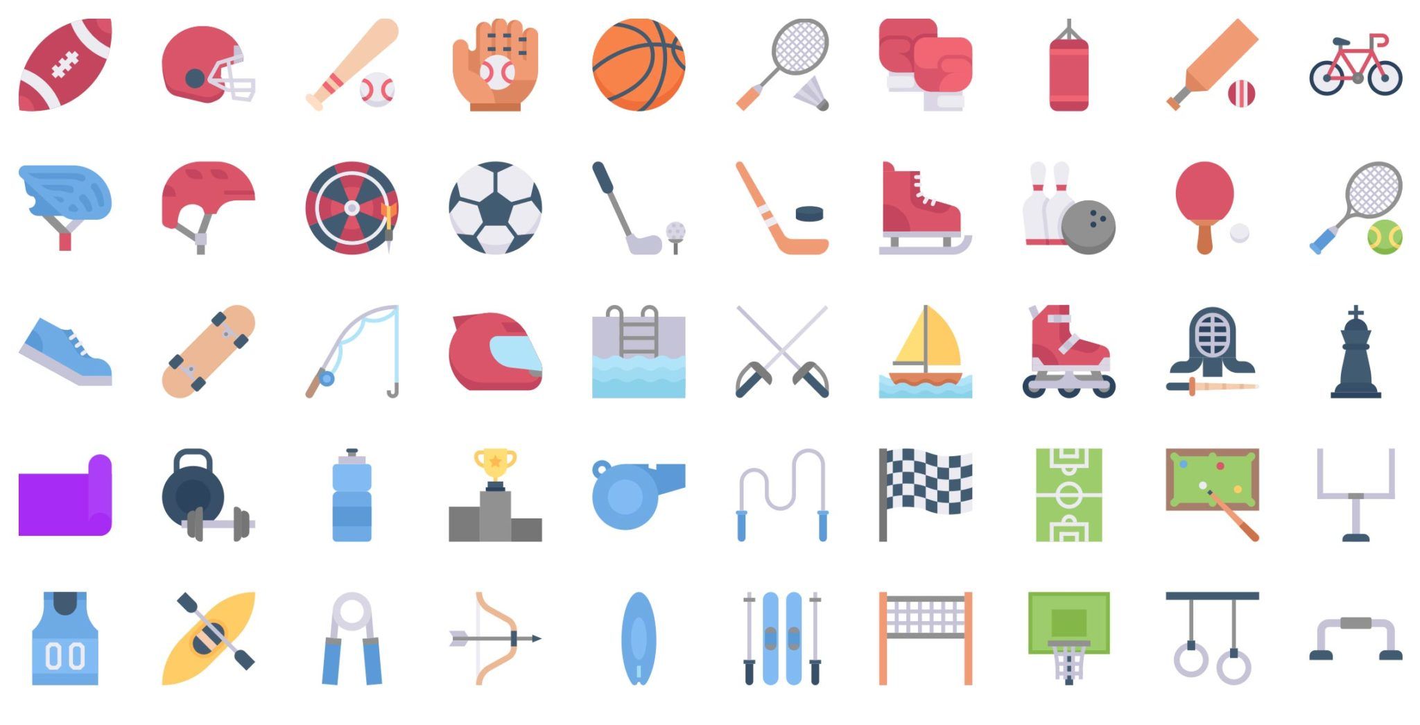 Flat Vector Icons Pack Vol 5 - Round Icons