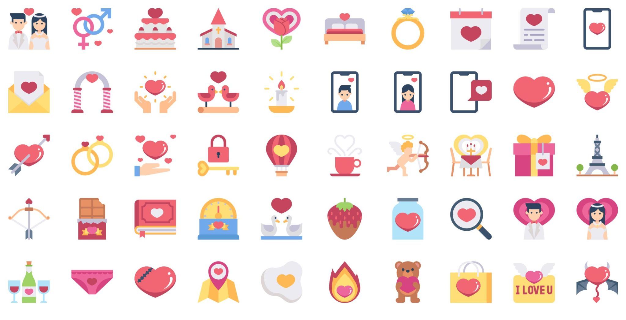 Flat Vector Icons Pack Vol 5 - Round Icons