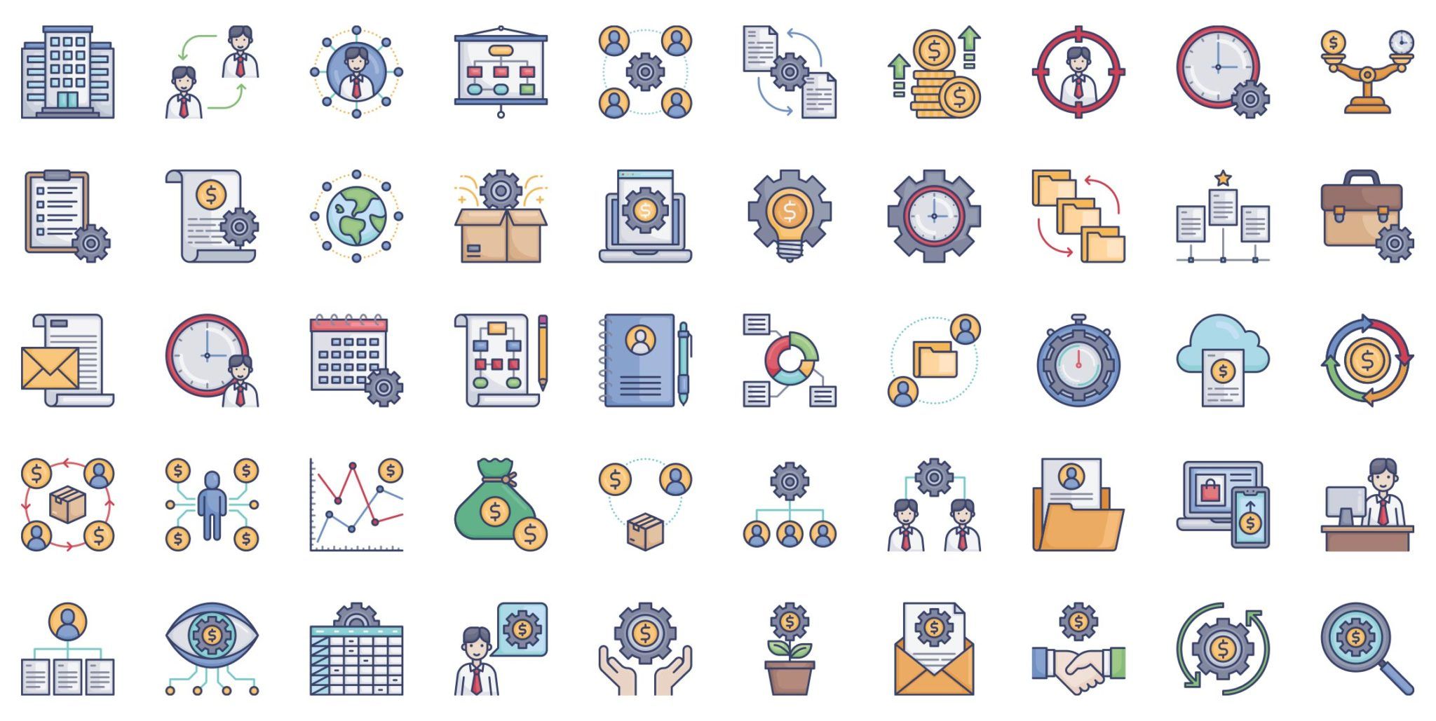 Soft outline icons - Round Icons