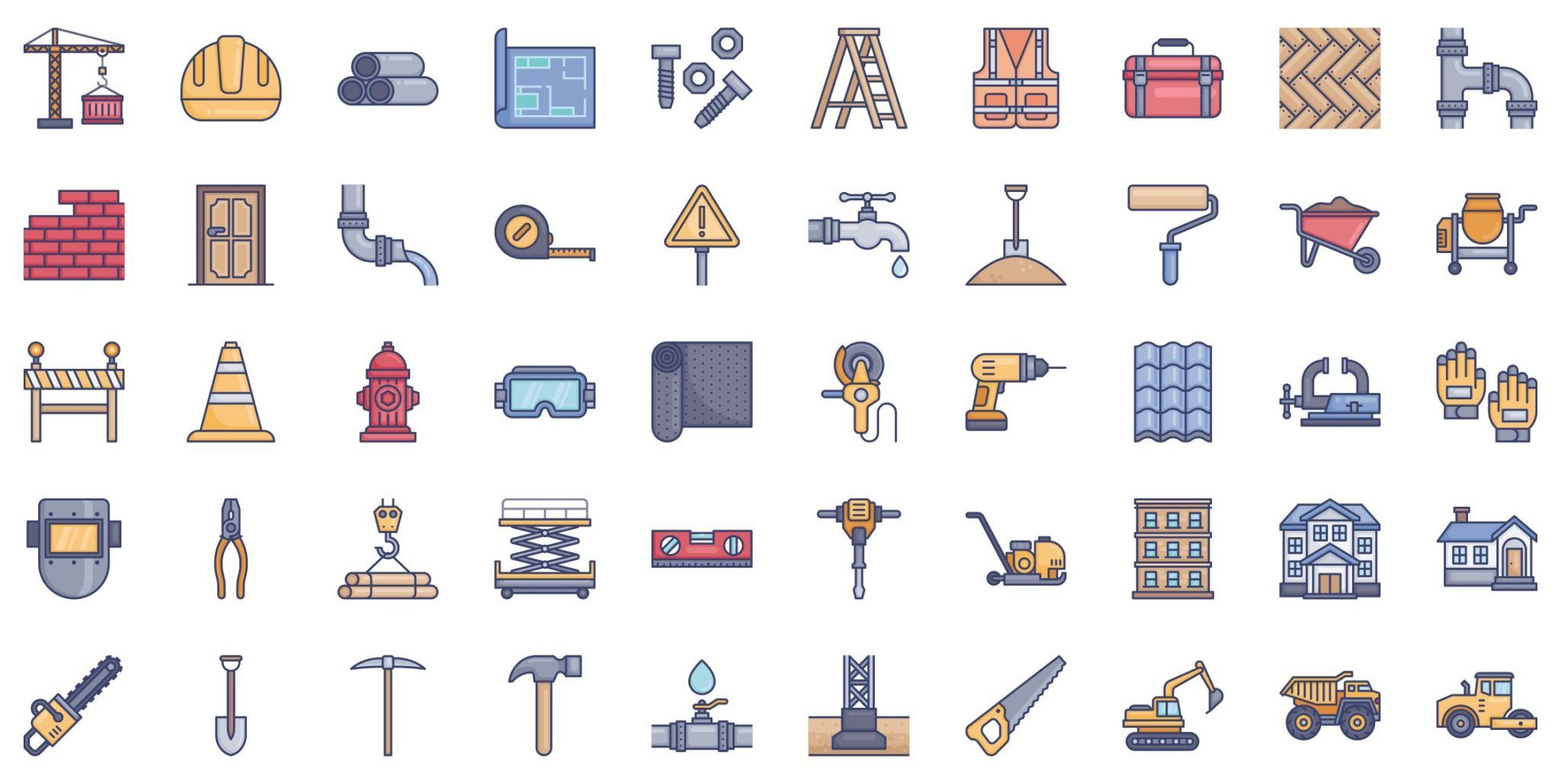 Soft outline icons - Round Icons