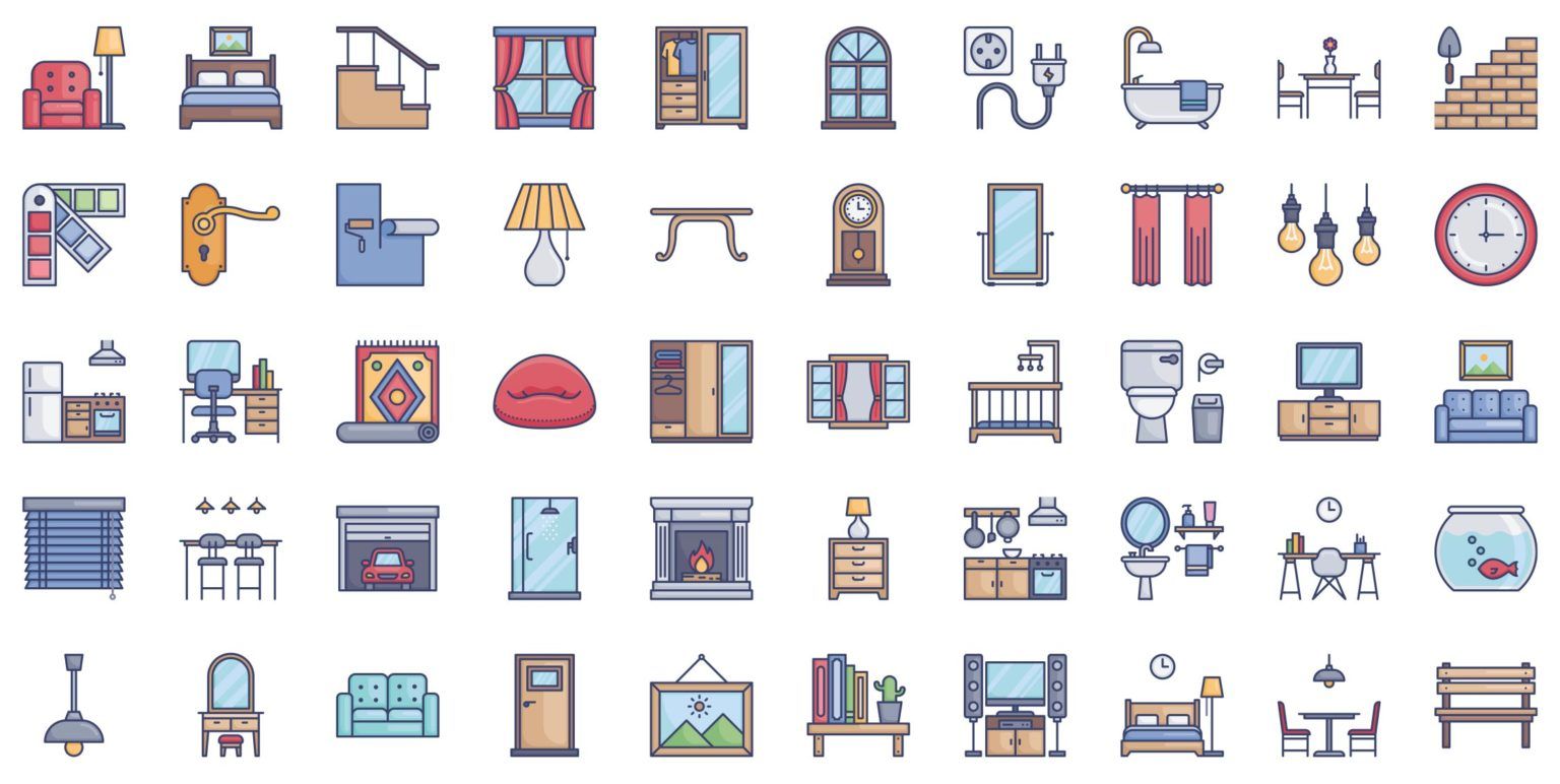 Soft outline icons - Round Icons