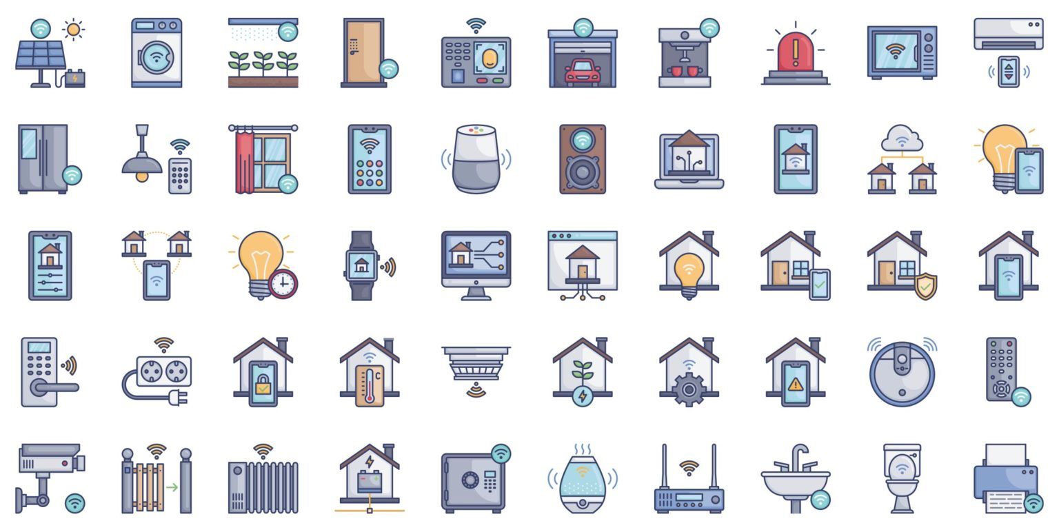 Soft outline icons - Round Icons