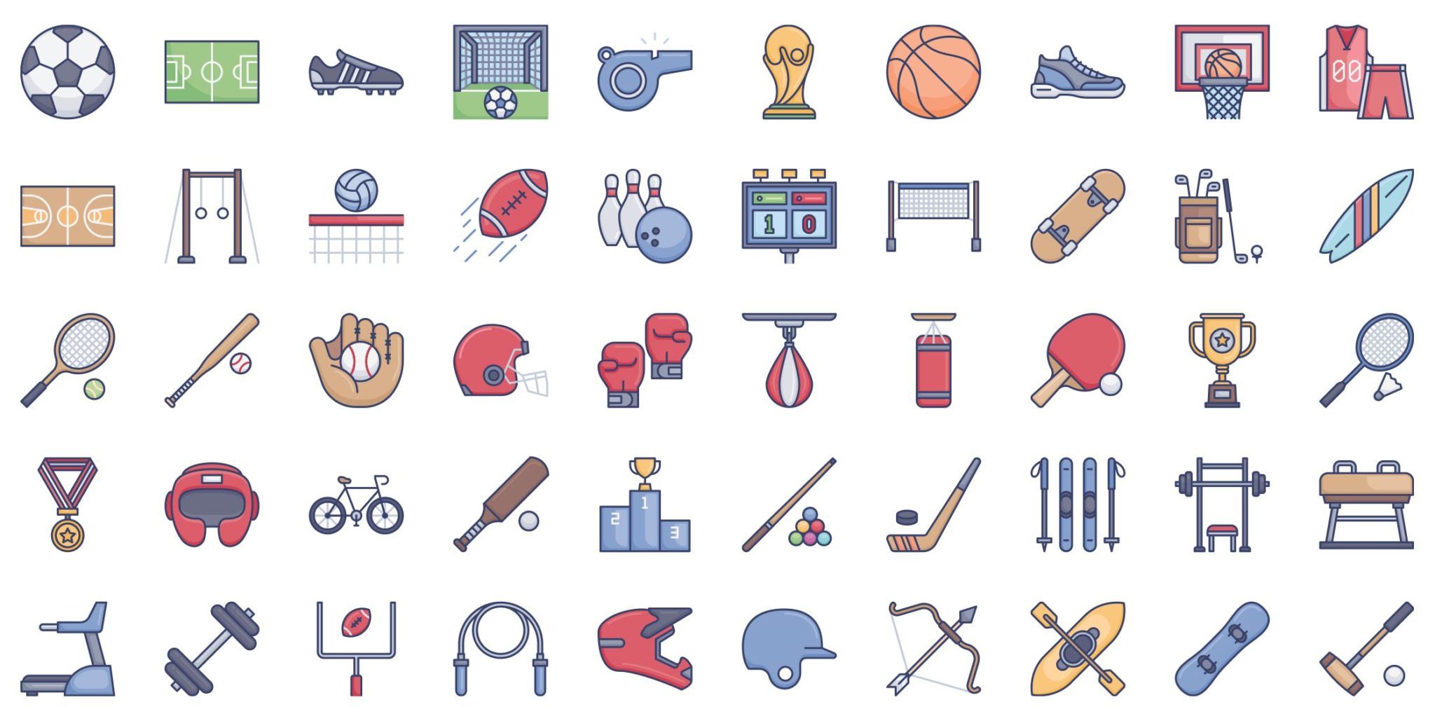 Soft outline icons - Round Icons