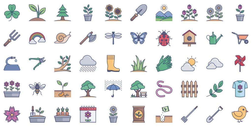 Soft outline icons - Round Icons