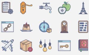 Soft outline icons - Round Icons